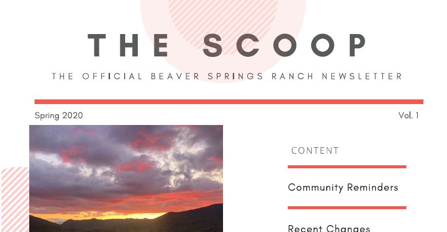 The Scoop | Beaver Springs Ranch Association